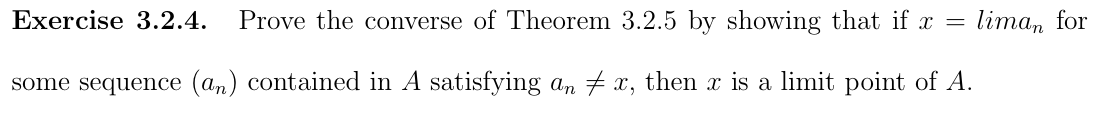 Solved Exercise 3.2.4. Prove the converse of Theorem 3.2.5 | Chegg.com
