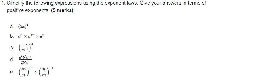 Solved 1. Simplify the following expressions using the | Chegg.com