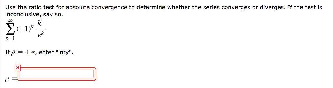 Solved Use the ratio test for absolute convergence to | Chegg.com