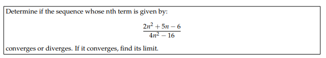 Solved Determine if the sequence whose nth term is given by: | Chegg.com