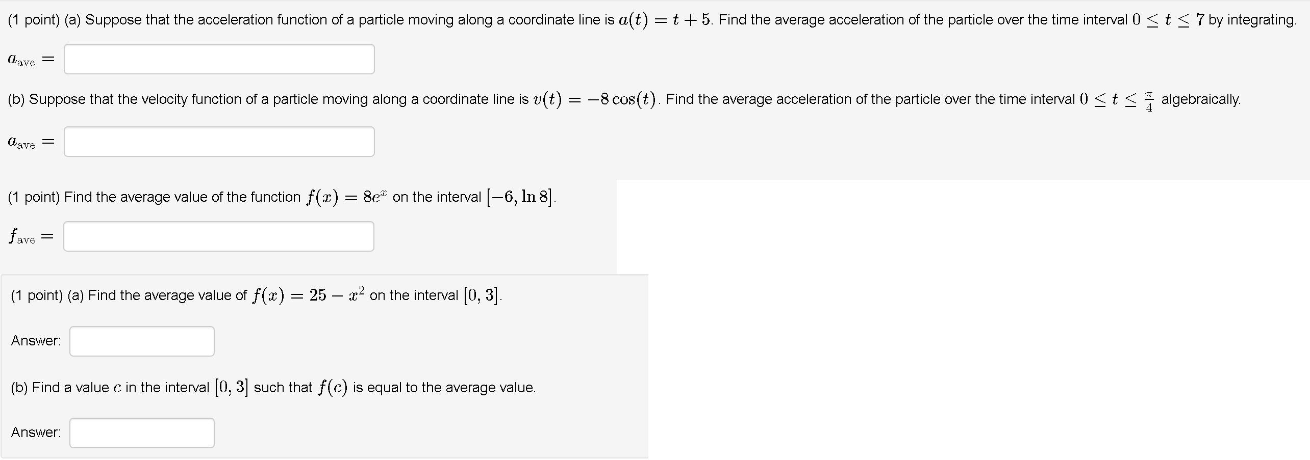 Solved 1 Point A Suppose That The Acceleration Function