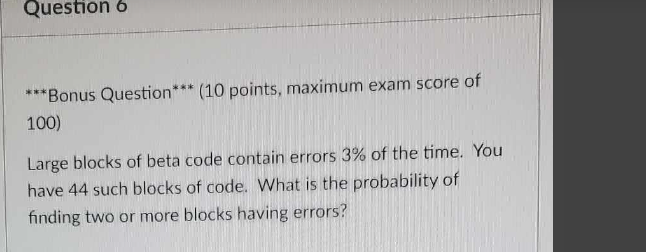 Solved Question 6***Bonus Question*** (10 points, maximum | Chegg.com Solved Question 6***Bonus Question*** (10 points, maximum | Chegg.com