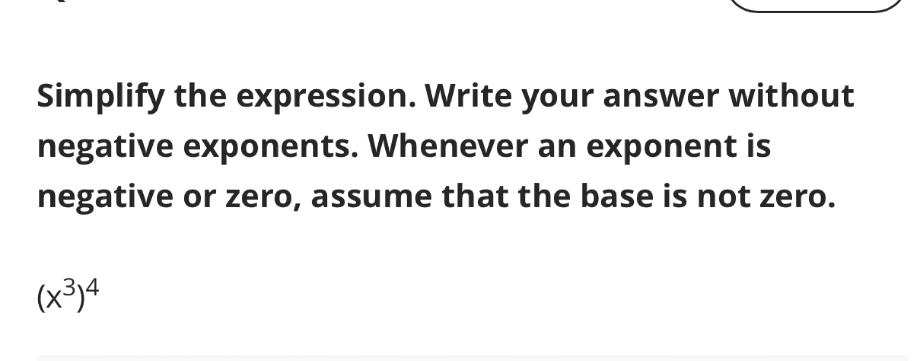 Solved Simplify the expression. Write your answer | Chegg.com