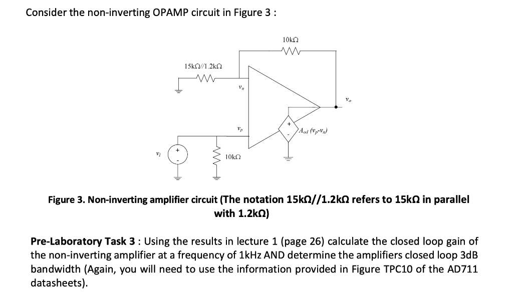 Solved Consider the non-inverting OPAMP circuit in Figure 3 | Chegg.com