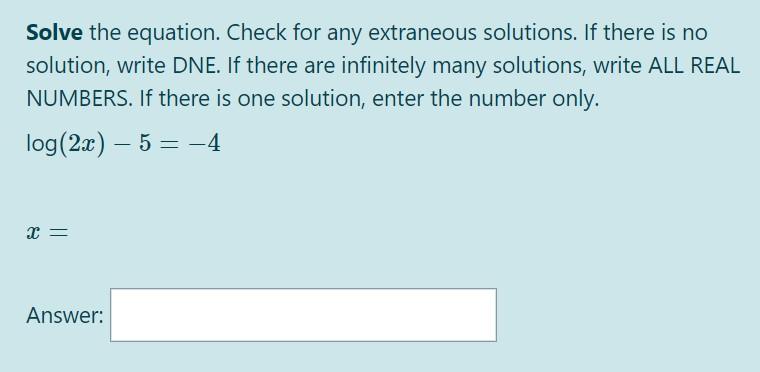 Solved Solve the equation. Check for any extraneous | Chegg.com