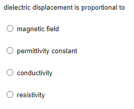 Solved dielectric displacement is proportional to magnetic | Chegg.com