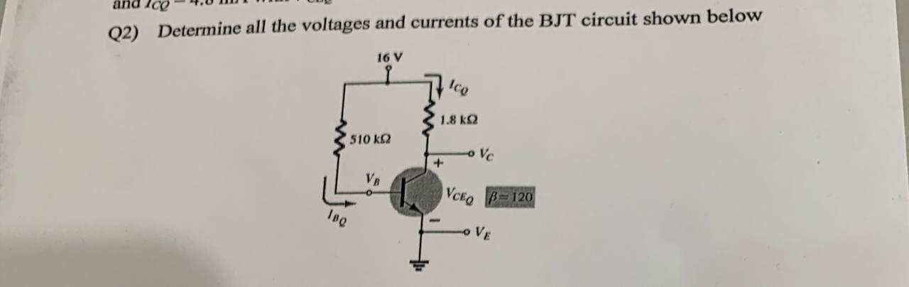 Solved Ice Q2) Determine all the voltages and currents of | Chegg.com