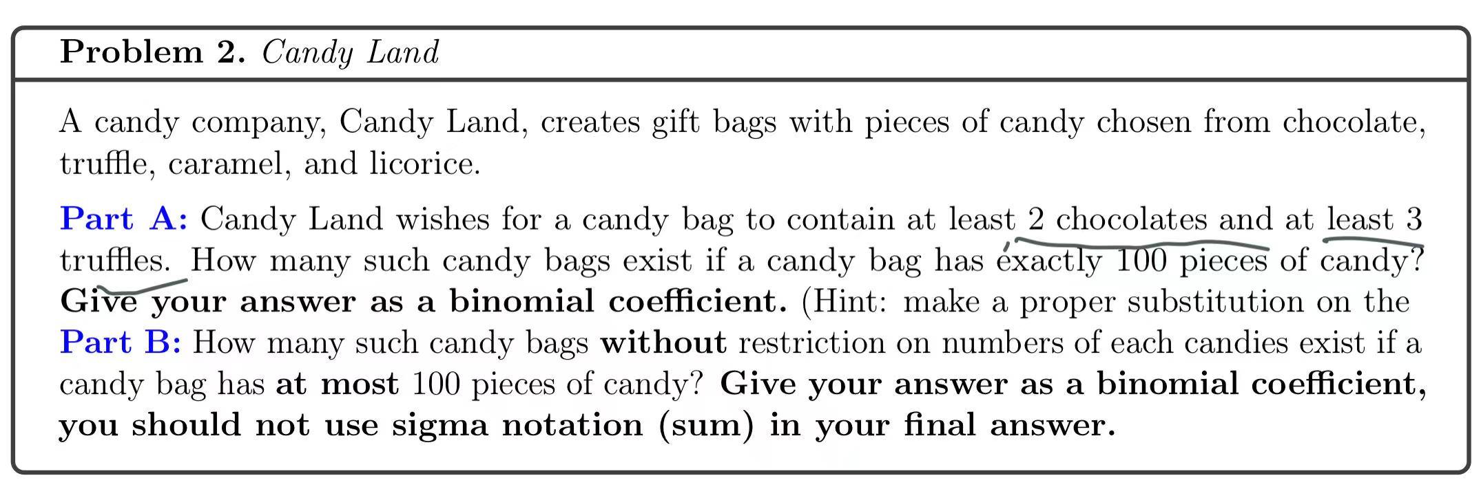 Solved Problem 2. Candy Land A candy company, Candy Land, | Chegg.com