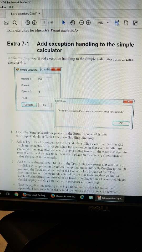 Solved Adobe Acrobat Reader DC ndow Help Extra exerases-2pdf | Chegg.com