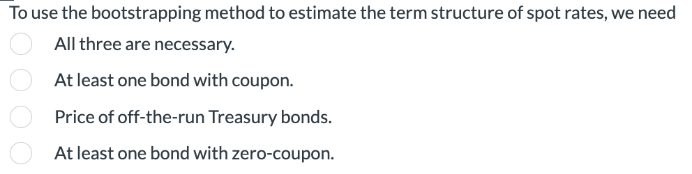 Solved To Use The Bootstrapping Method To Estimate The Term