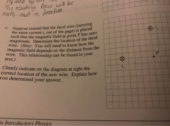 Solved Suppose instead that the third wire (carrying the | Chegg.com