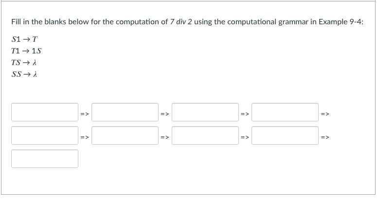 Fill in the blanks below for the computation of 7 div | Chegg.com
