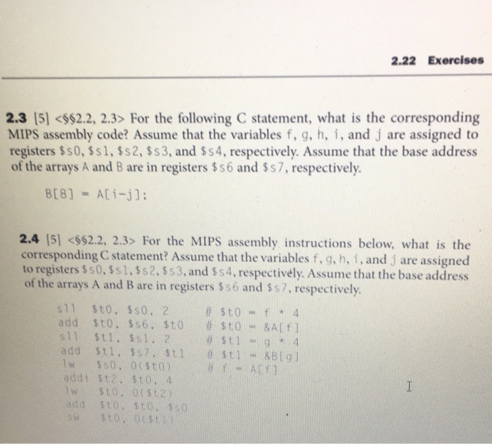 Solved 2.22 Exercises 2.3 15) For the following | Chegg.com
