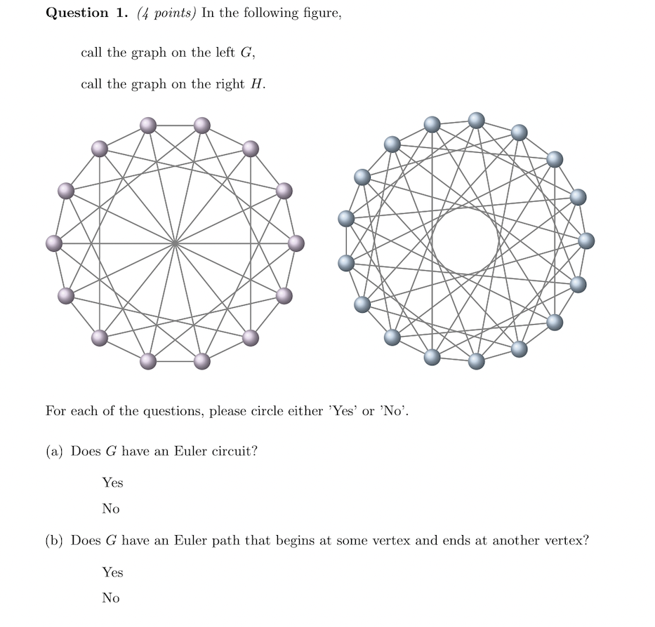 Solved Question 1. (4 points) In the following figure, call | Chegg.com