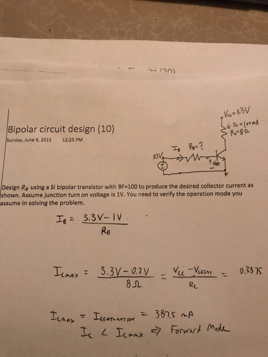 Solved Bipolar circuit design (10) Sunday, June 9, 2013 | Chegg.com