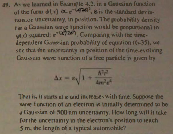 Solved 39. As we learned in Example 4.2, in a Gaussian | Chegg.com