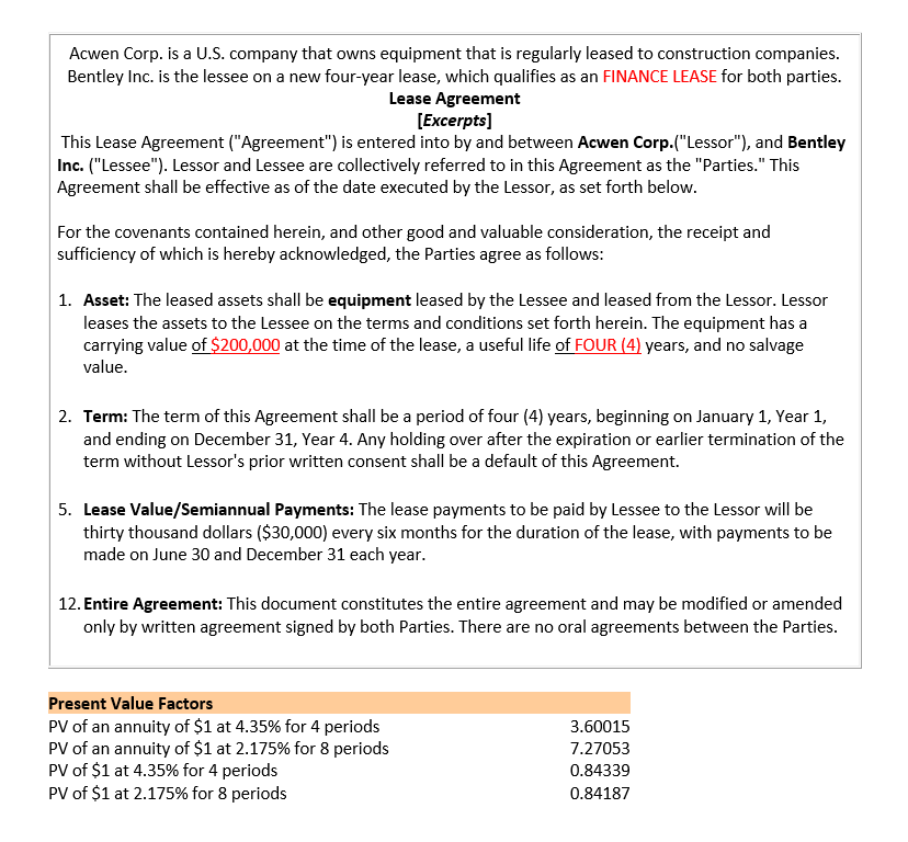 Solved From Bentley’s perspective, provide the journal | Chegg.com