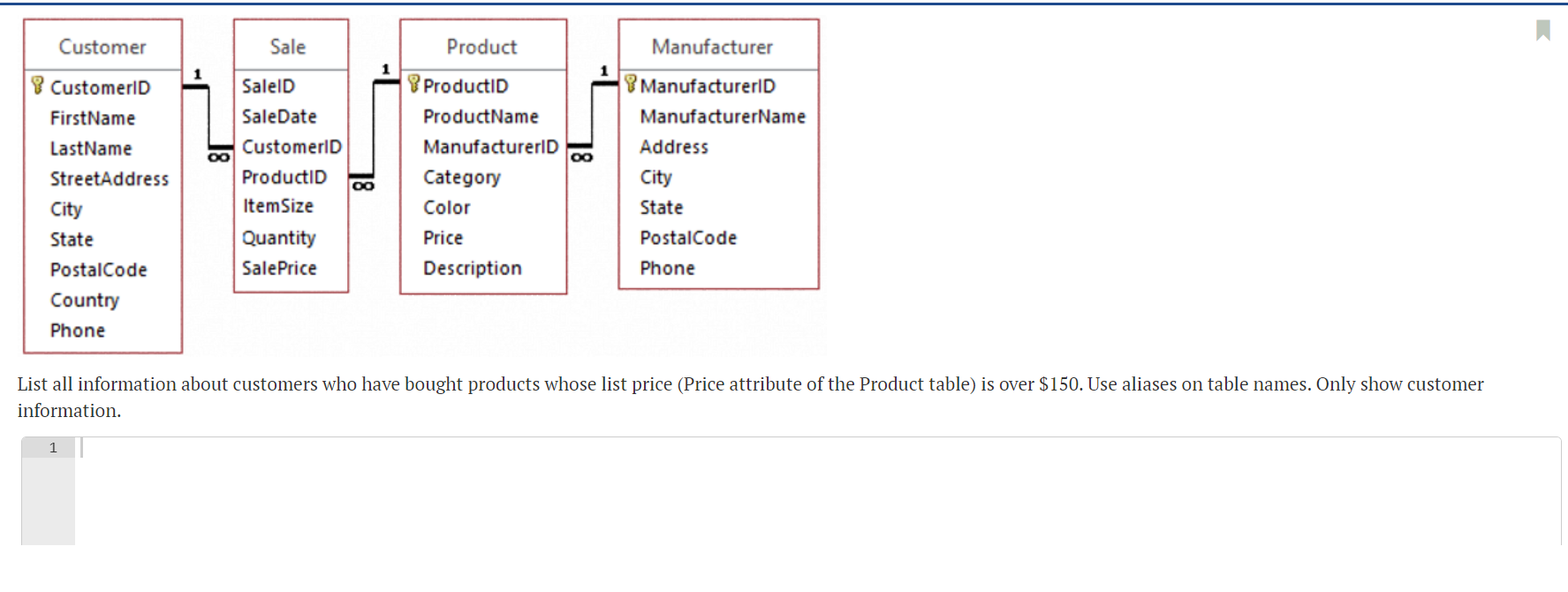 Solved List all information about customers who have bought | Chegg.com