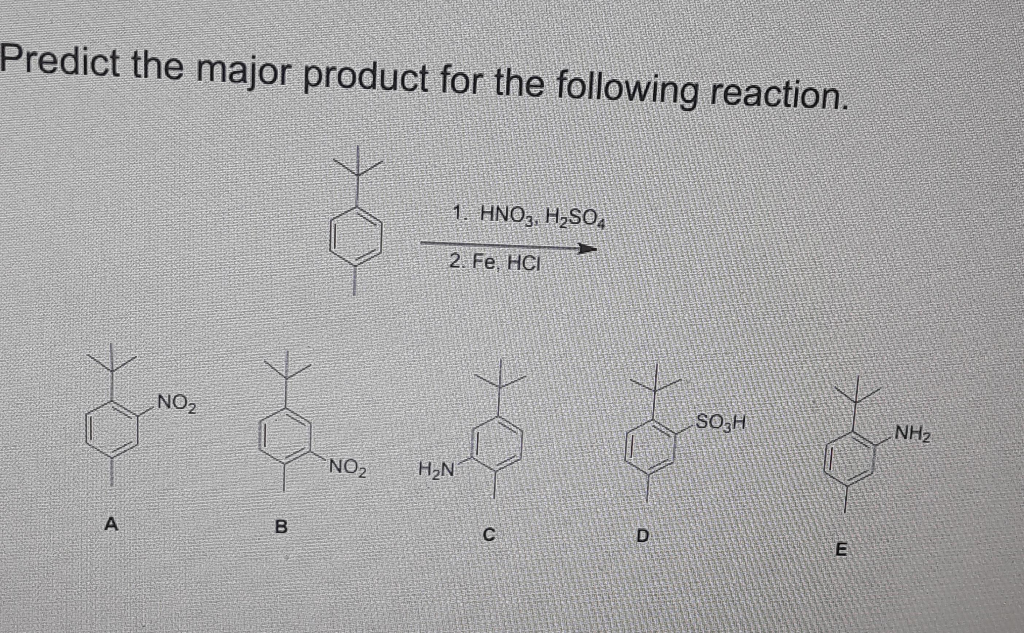 Solved Predict the major product for the following reaction. | Chegg.com