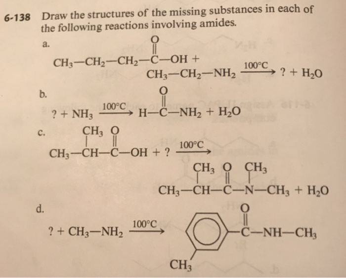 Solved Draw the structures of the missing substances in each | Chegg.com