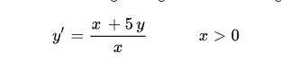 y′=xx+5y | Chegg.com