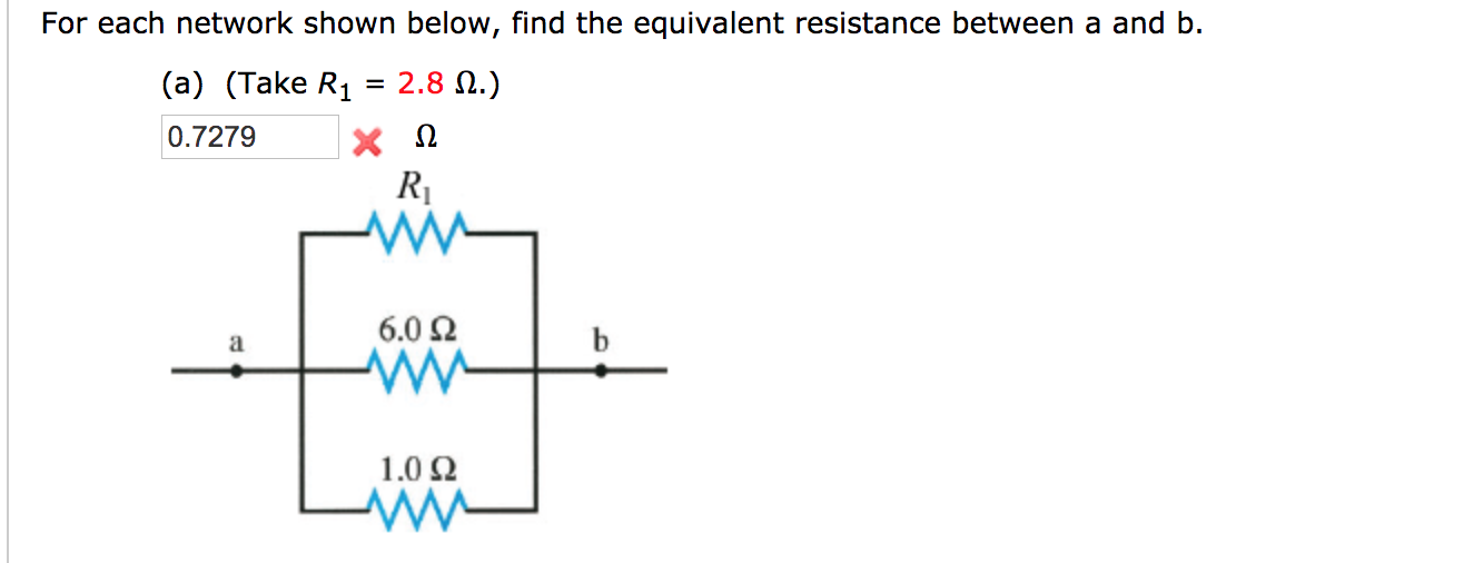 Solved For each network shown below, find the equivalent | Chegg.com