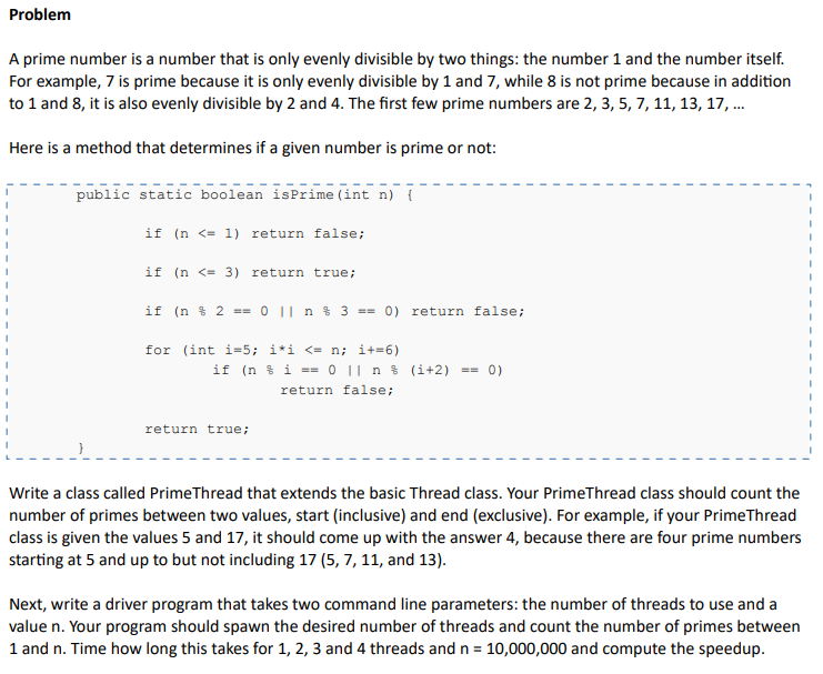 Solved Problem A prime number is a number that is only | Chegg.com
