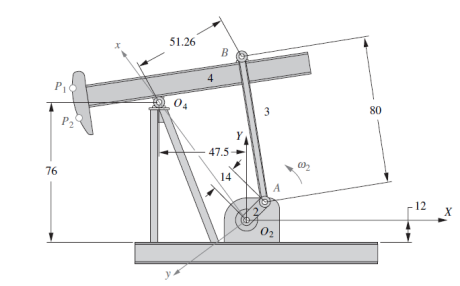 Find the angular accelerations of links 3 and 4 and | Chegg.com