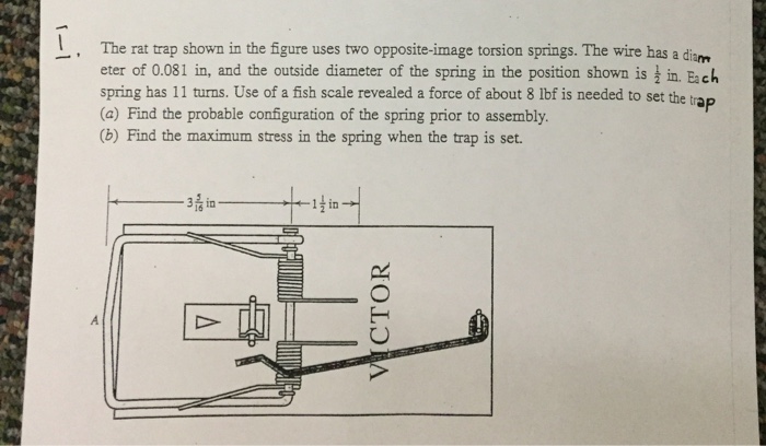 Solved L The rat trap shown in the figure uses two | Chegg.com