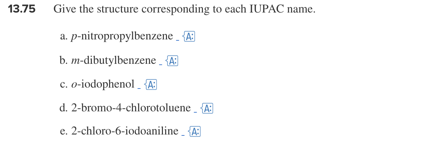 Solved 13.75 Give the structure corresponding to each IUPAC | Chegg.com