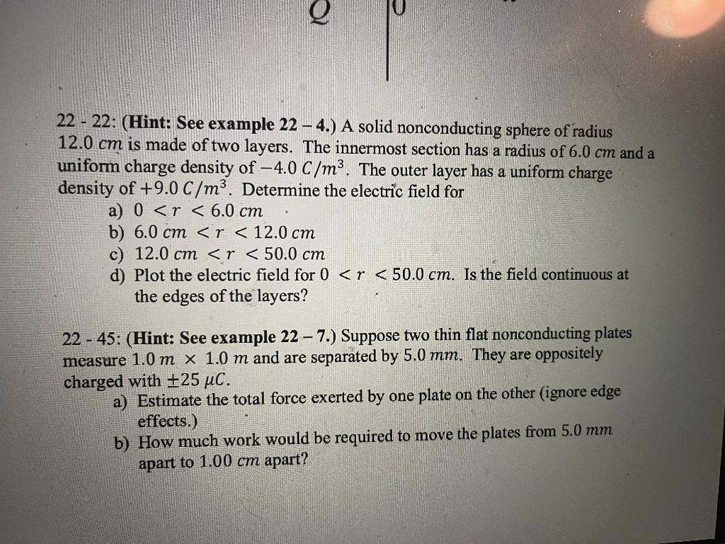 Solved Q 22 - 22: (Hint: See example 22 -4.) A solid | Chegg.com