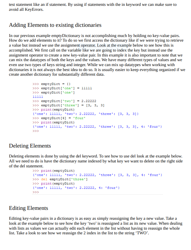 Solved This Lab Will Cover How To Use Dictionaries And How