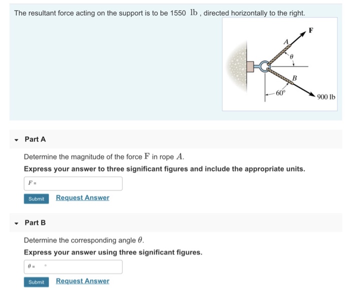 Solved The resultant force acting on the support is to be | Chegg.com