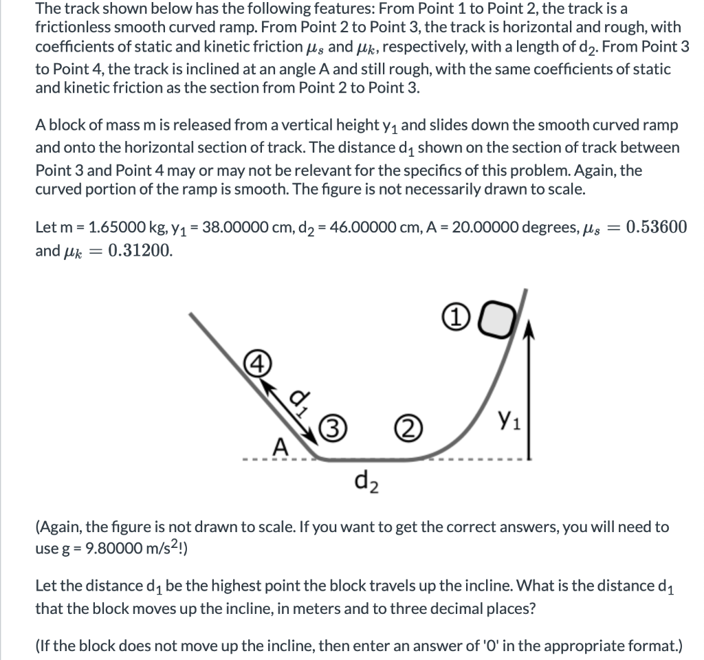 Solved The track shown below has the following features: | Chegg.com