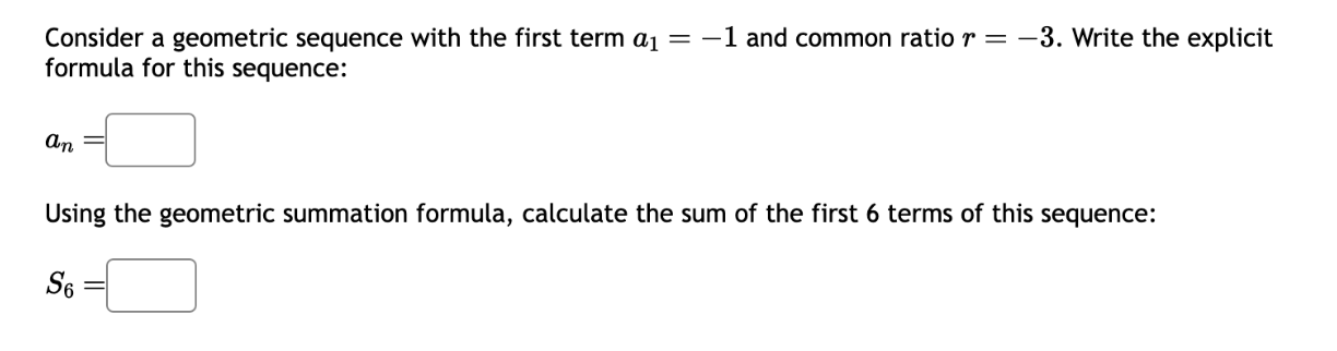 Solved Consider a geometric sequence with the first term | Chegg.com