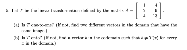 Solved 5. Let T be the linear transformation defined by the | Chegg.com