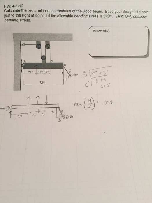 Solved HW: 4-1-12 Calculate the required section modulus of | Chegg.com