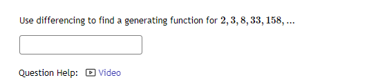 Solved Use differencing to find a generating function for | Chegg.com