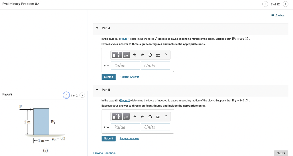 Solved Preliminary Problem 8.4 Review Part A In | Chegg.com