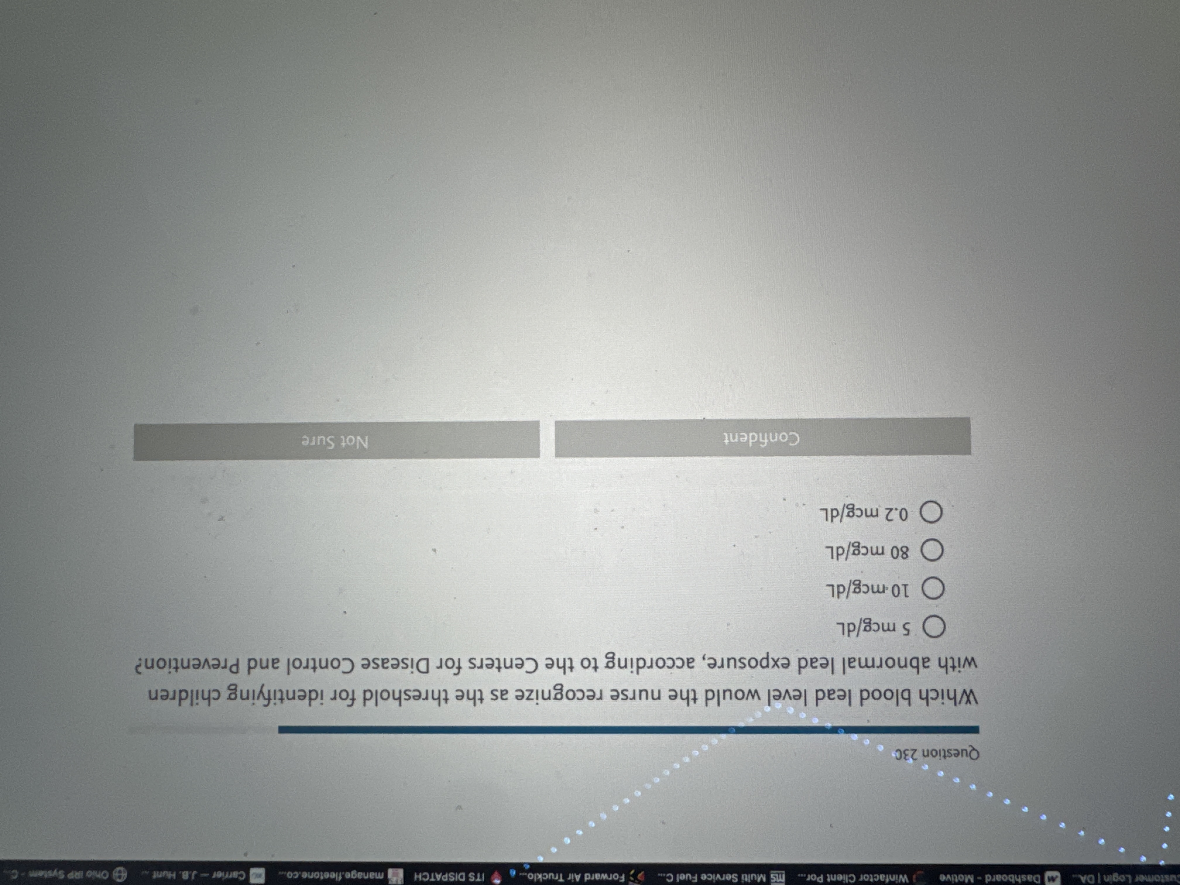 Solved Which blood lead level would the nurse recognize as | Chegg.com