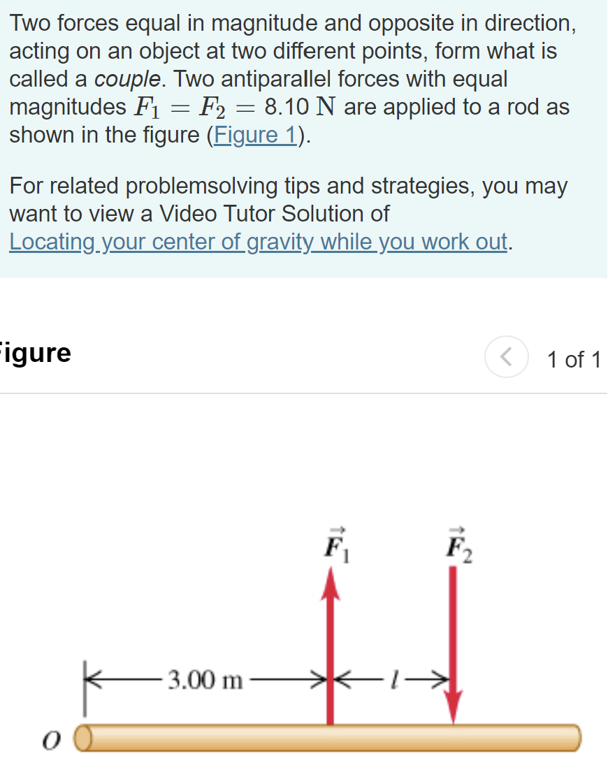 Solved Two forces equal in magnitude and opposite in | Chegg.com