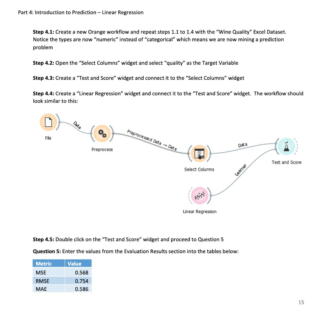 Solved Part 4: Introduction to Prediction - Linear | Chegg.com