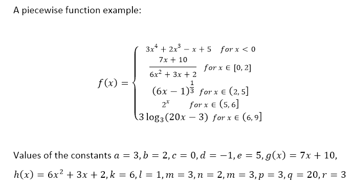 Solved These are 5 Piecewise functions. Piecewise | Chegg.com