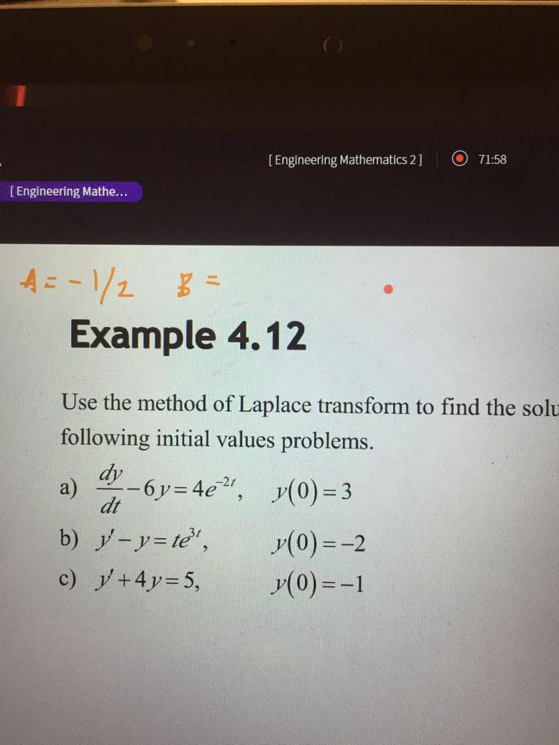Solved [Engineering Mathematics 2] 71:58 [Engineering | Chegg.com