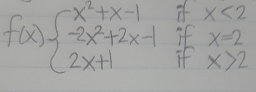 Solved Considering the definition of f(x) above, describe | Chegg.com