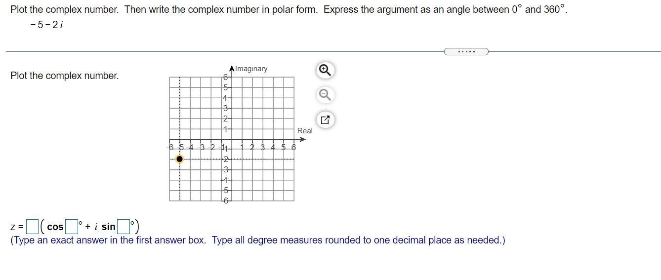 Solved Plot the complex number. Then write the complex | Chegg.com