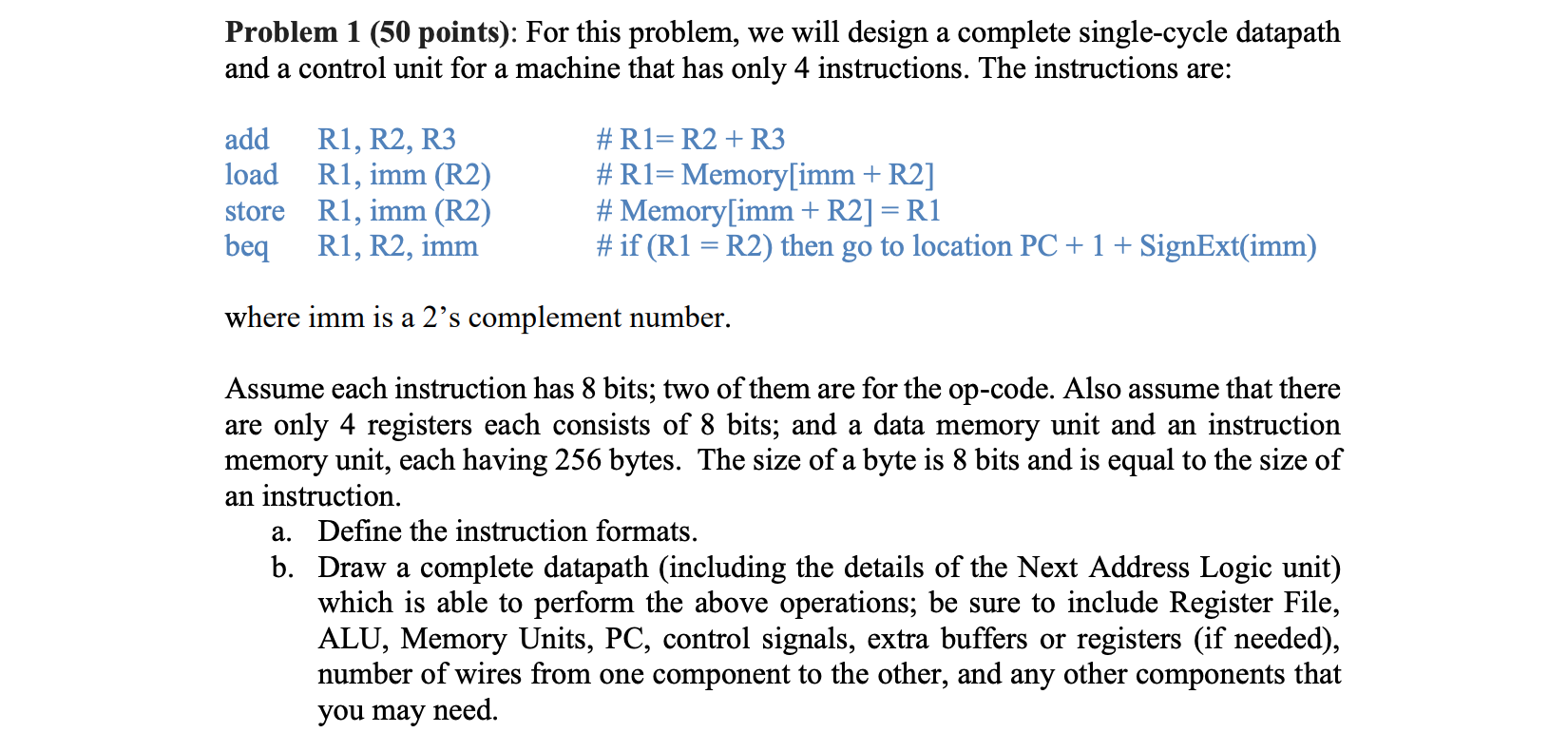 Solved Problem 1 (50 points): For this problem, we will | Chegg.com