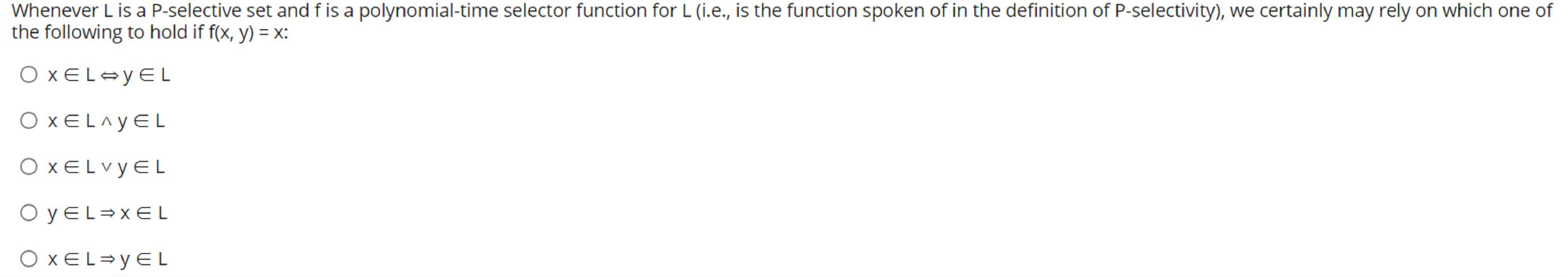 Solved Whenever L is a P-selective set and f is a | Chegg.com