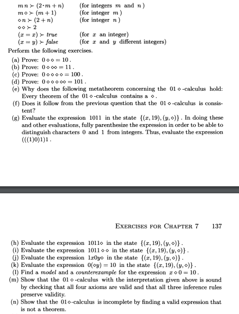Solved 7.5 This exercise concerns a new calculus, the | Chegg.com