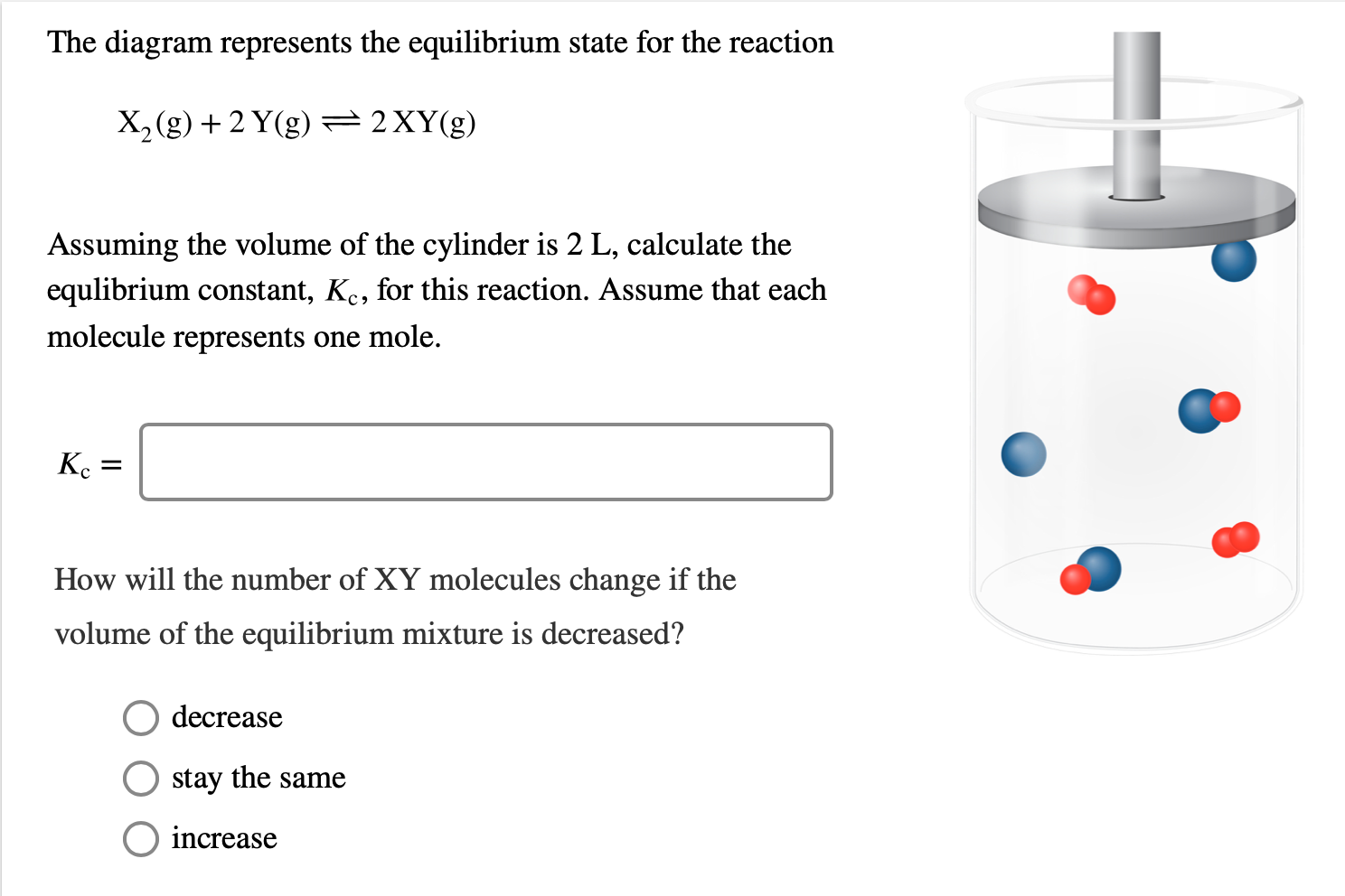 Solved The diagram represents the equilibrium state for the | Chegg.com